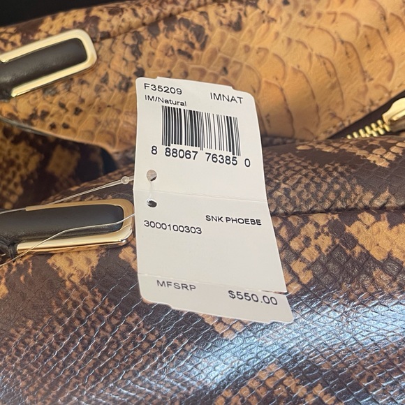 Coach | Bags | Nwt Coach Snake Phoebe Embossed Leather Shoulder Tote ...
